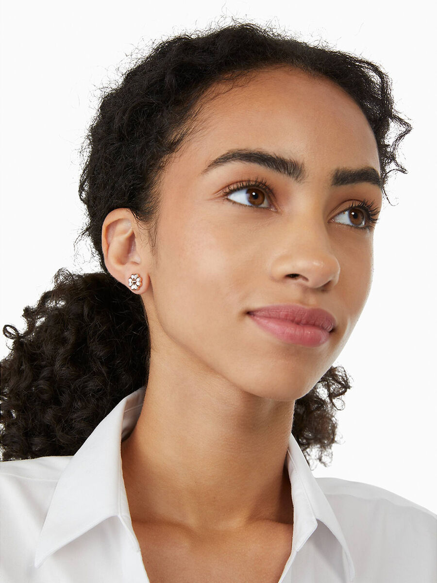 Spades & Studs Studs Cream multi/rose gold | JEWELLERY | Kate Spade ...