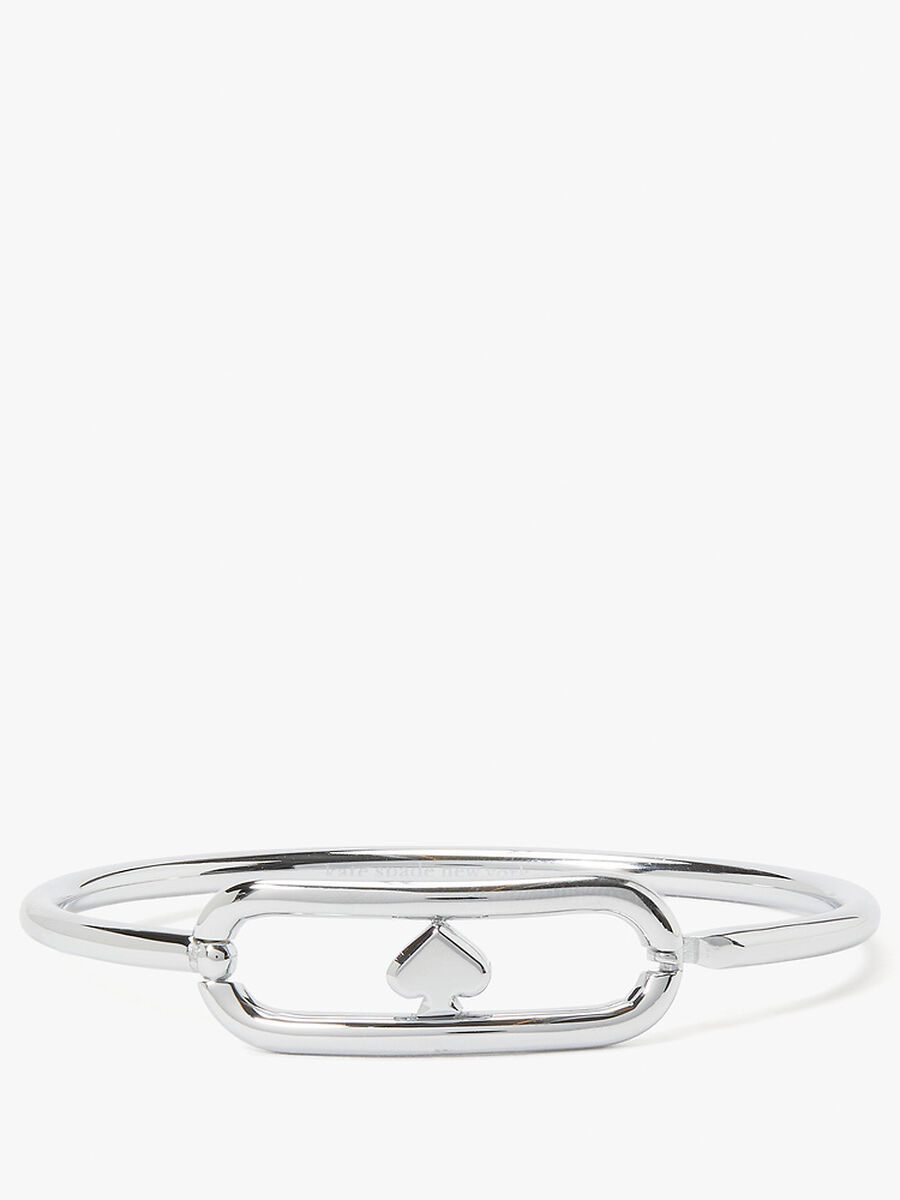 Cut to the Chase Oval Spade Bangle SILVER | JEWELLERY | Kate Spade ...